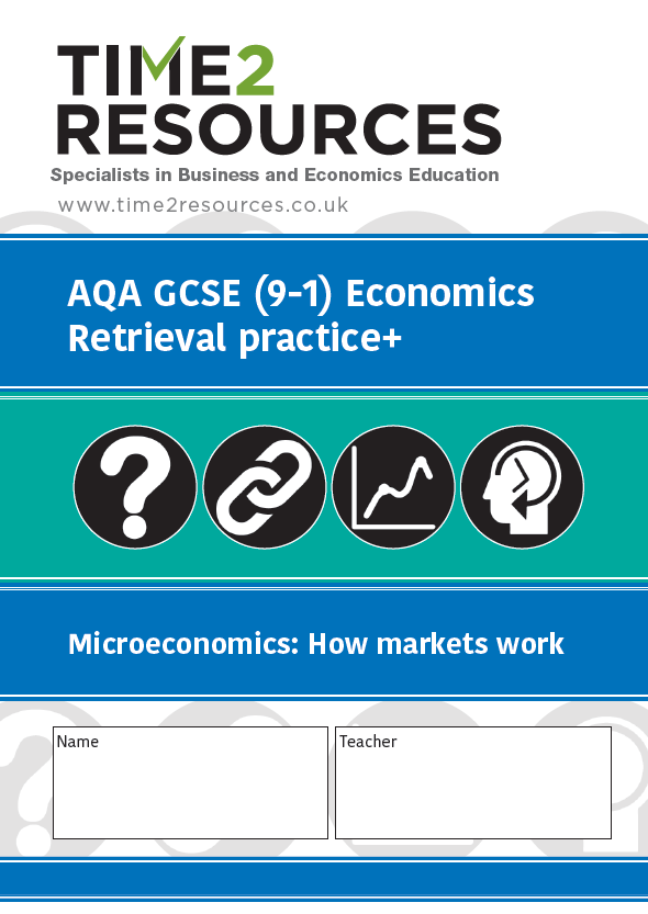 AQA GCSE (9-1) Economics (Micro) Retrieval practice+ Workbook (pack of 10)
