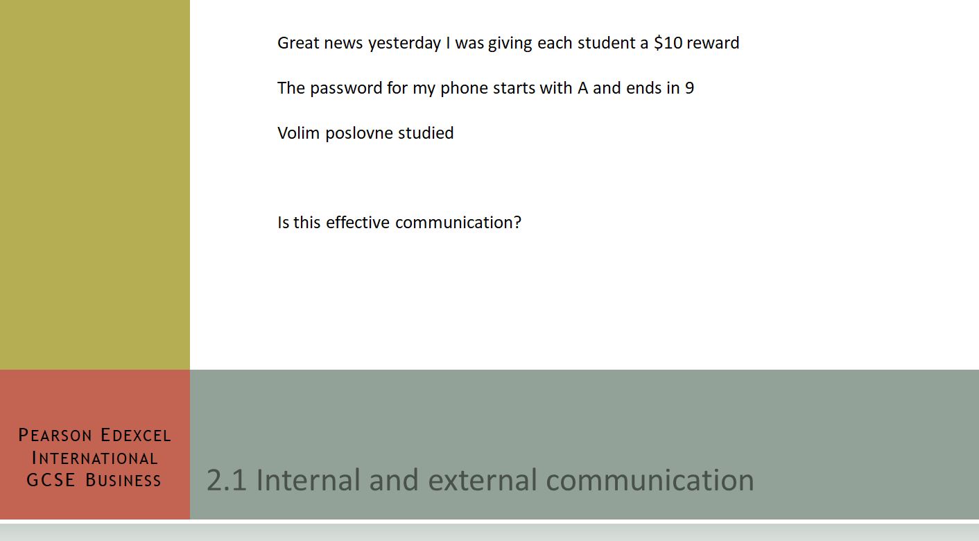 Pearson International GCSE Business 4BS1 Topic 2 People in business ...