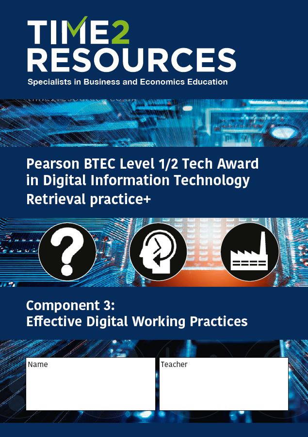 Pearson BTEC Level 1 and 2 Tech Award Digital Information Technology ...